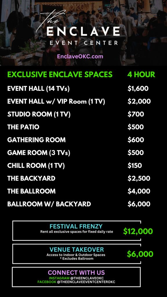 Event Center Pricing